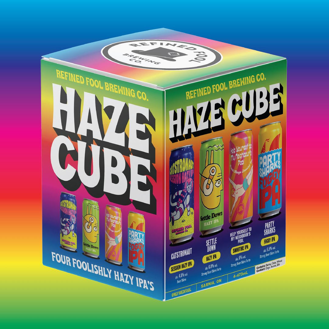 Haze Cube - Four Foolishly Hazy IPA's – Refined Fool Brewing Co.